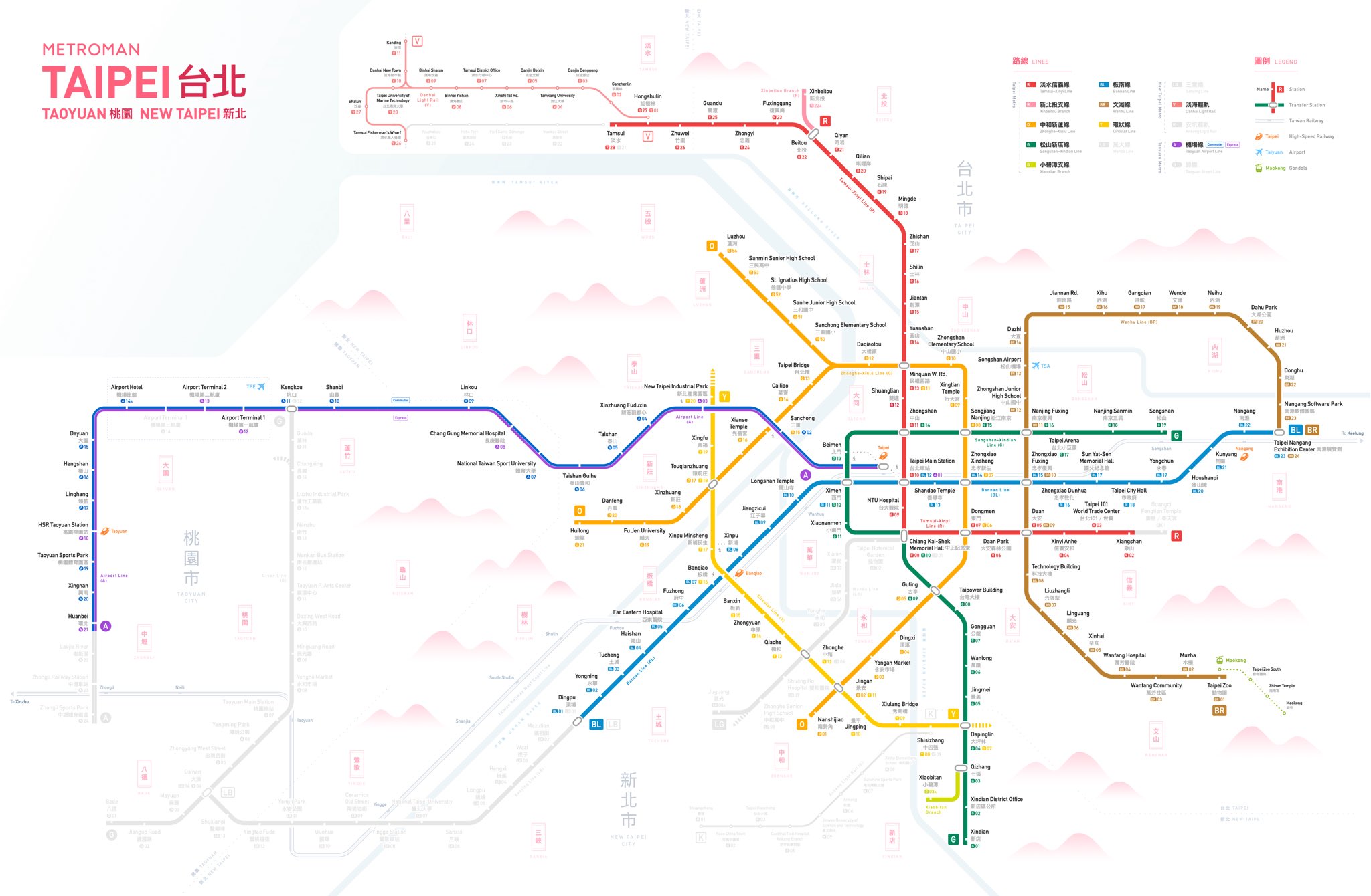 Asia train/ rail maps